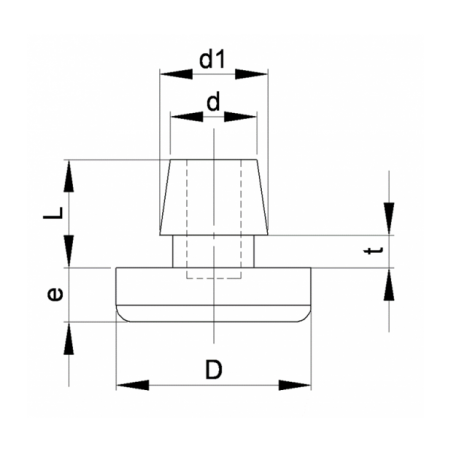 Butée clipsable pour tôle